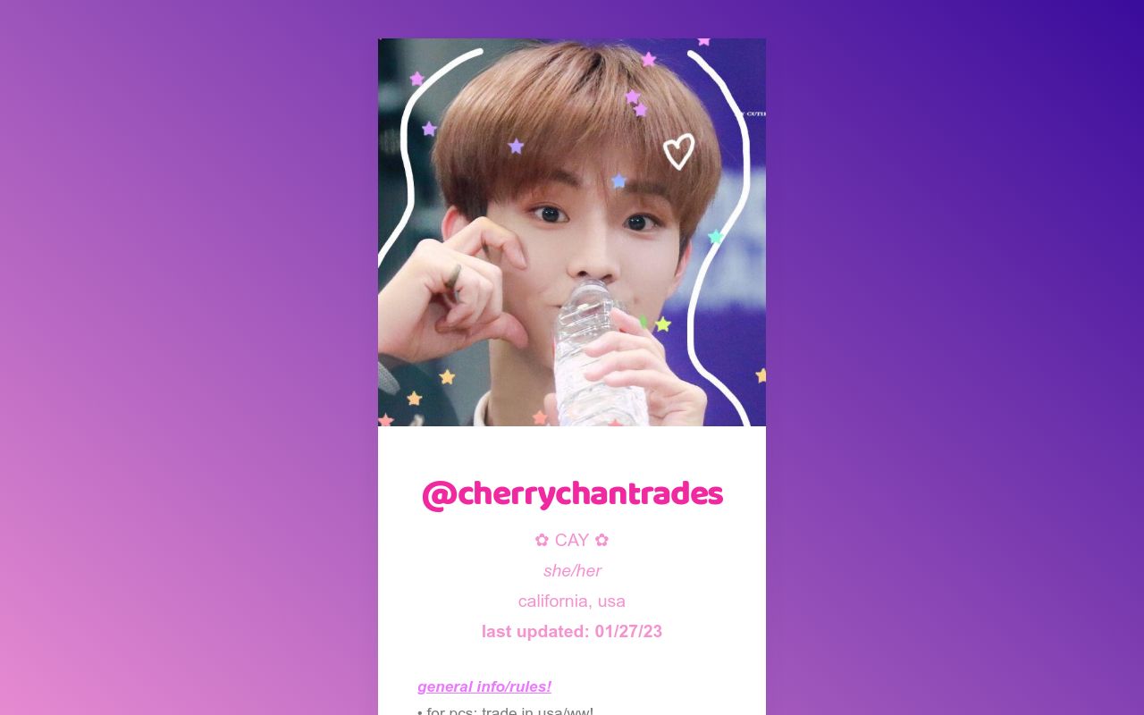 @cherrychantrades: info!
